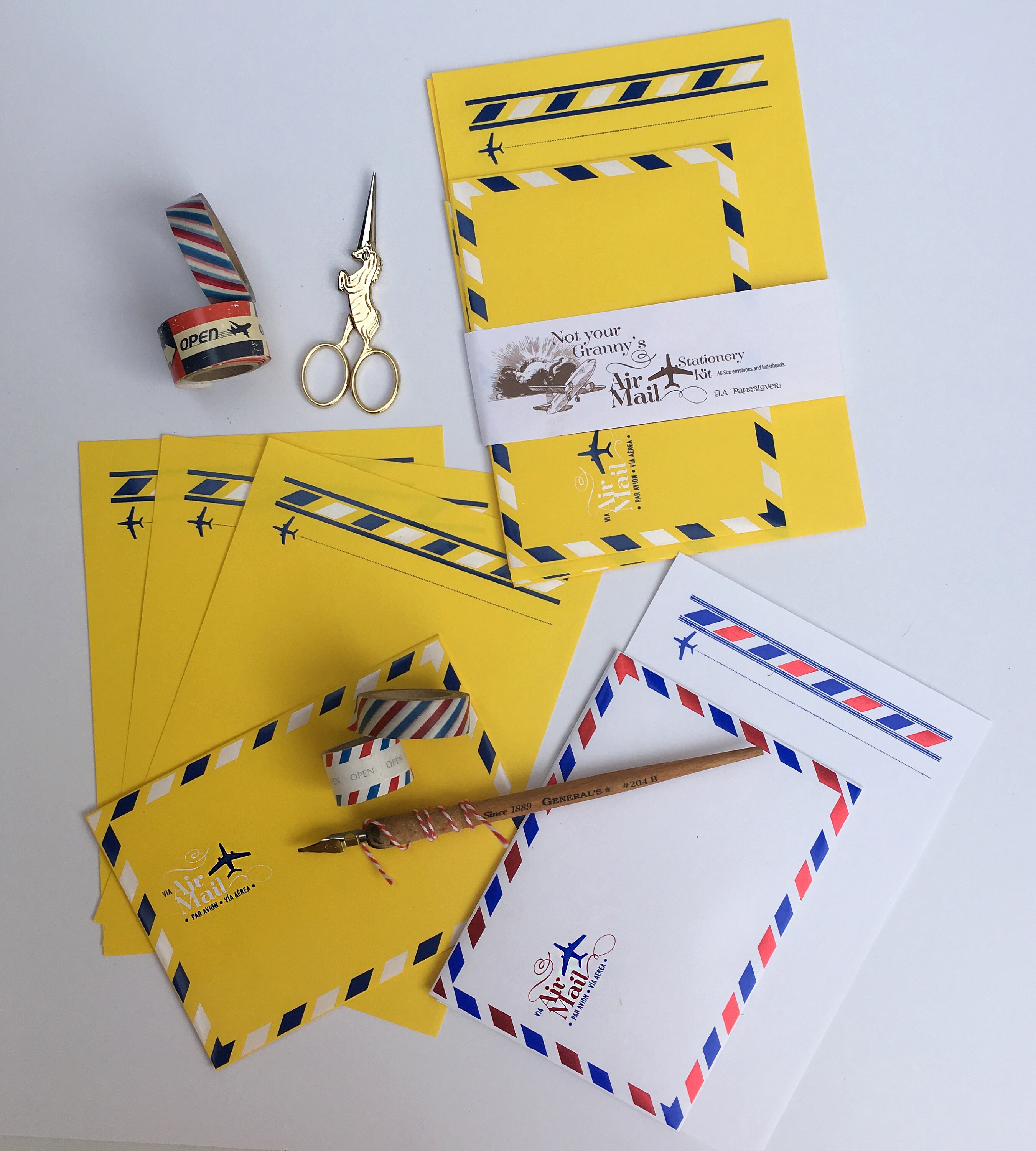 AIR MAIL Par Avion Vía áerea Beautiful Stationery Kit for Snail Mail ...