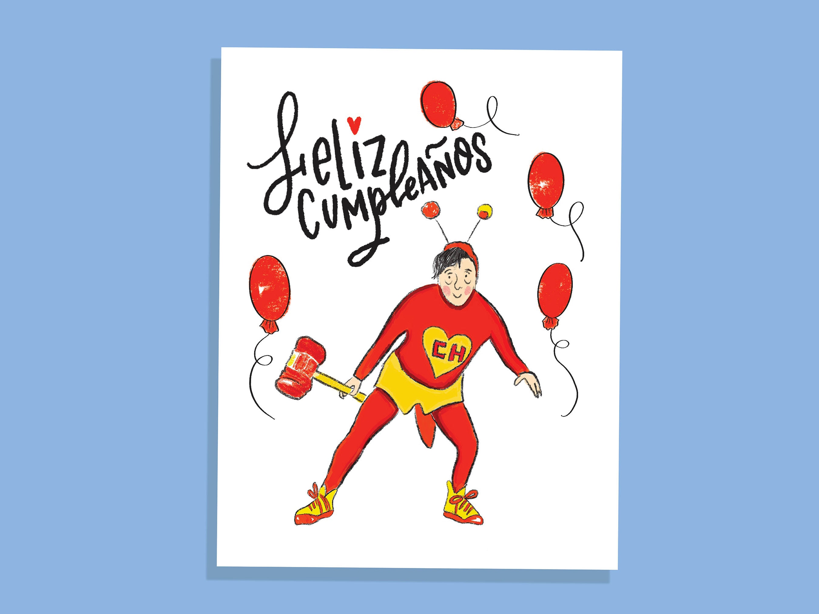 Happy Birthday Funny Greeting Card El Chapulín Colorado Tarjeta De ...