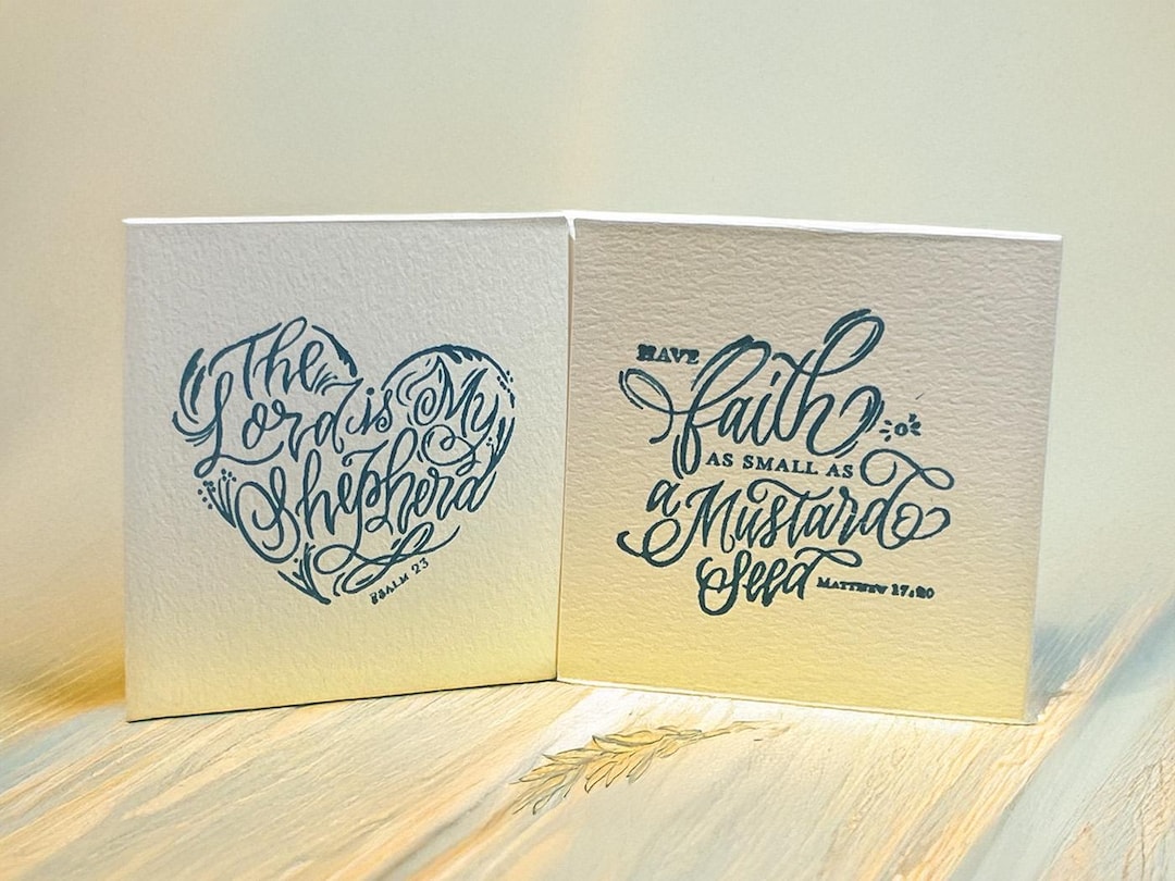 Psalm 23 Bible Verse Rubber Stamp Cute Religious Gift Prayer ...