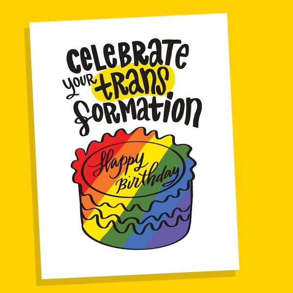 Trans Birthday Card - Etsy