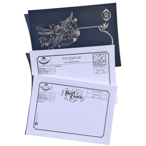 Black Gold Stationary, Telegram, Pen Pal Stationary, Letter Writing ...