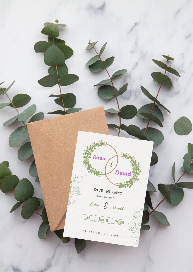 Floral Wedding Invitation: Custom Printable Template (digital Download Available) - Etsy