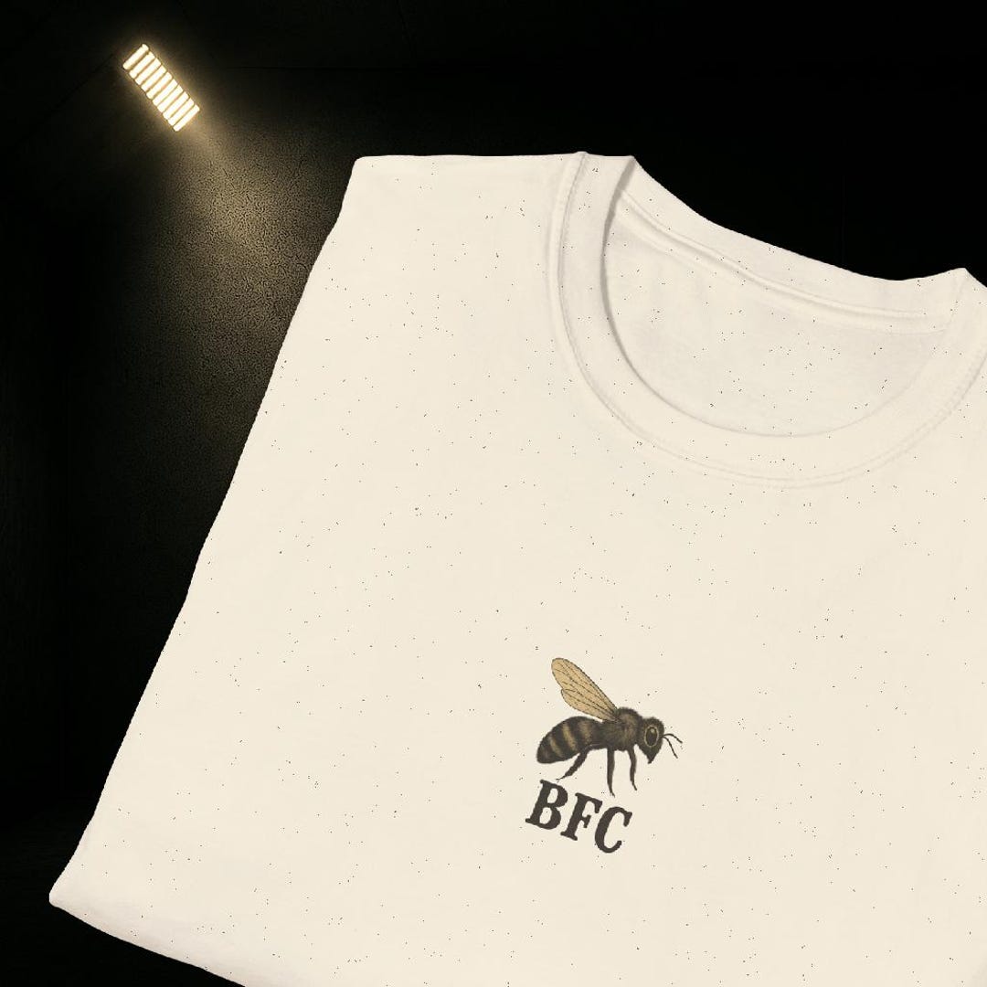 Retro Brentford Shirt - Hand-drawn Bee & BFC Crest - Vintage Football ...