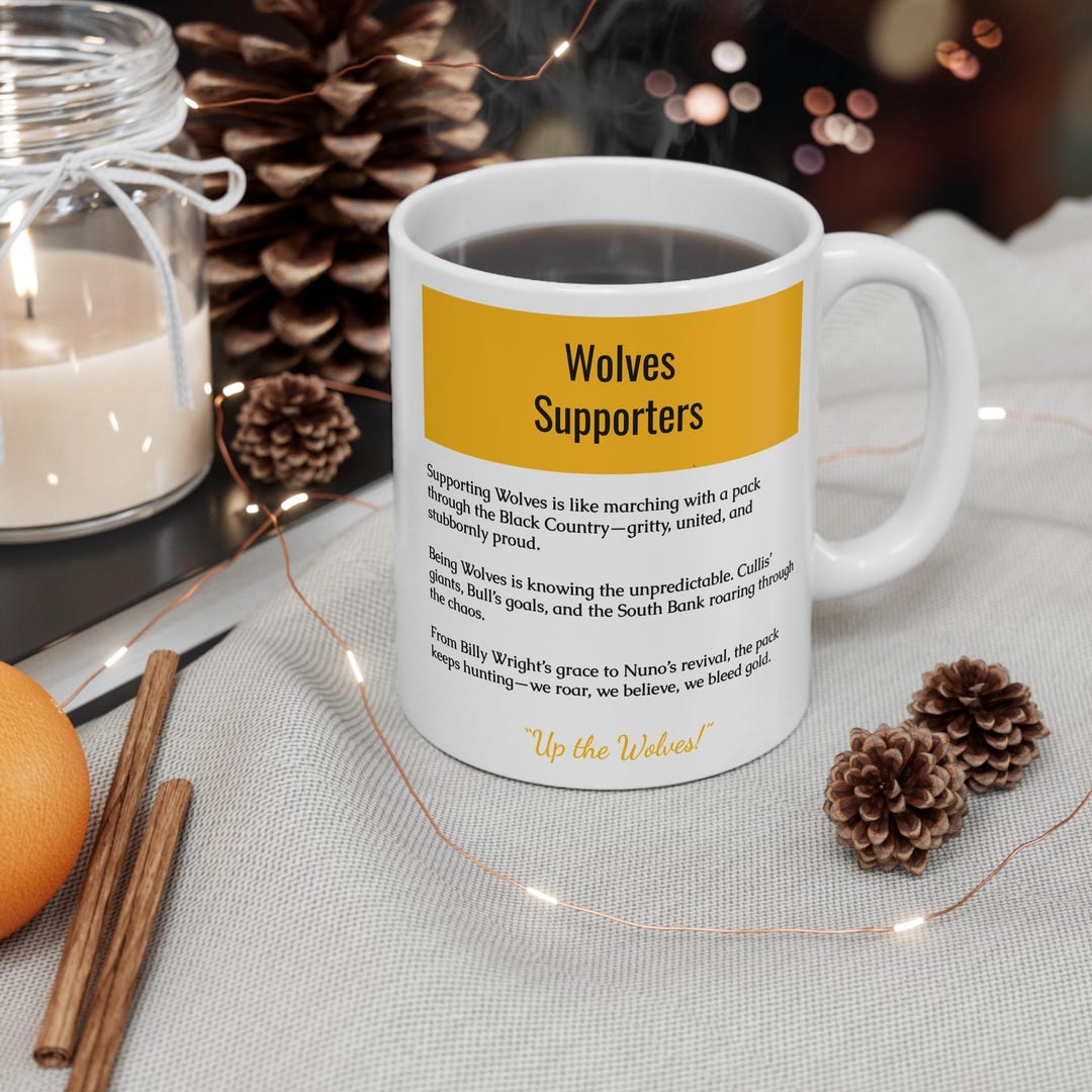 Wolverhampton Wanderers FC Mug - Funny Football Fan Gift - Wolves ...