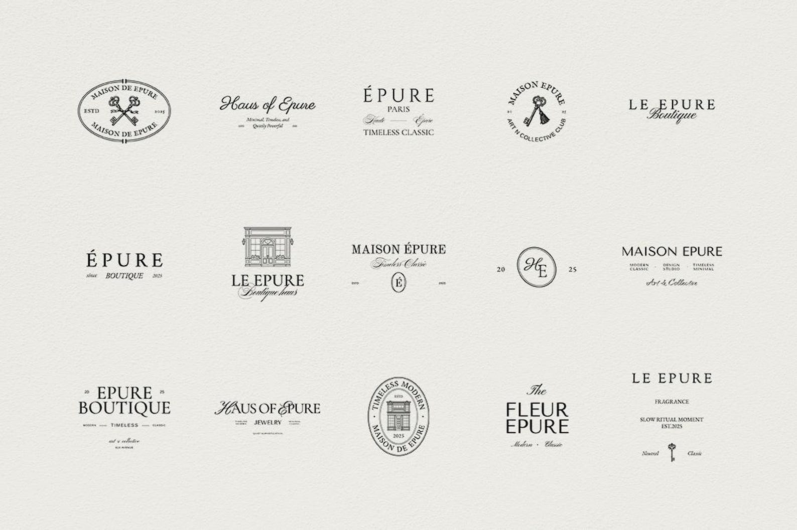 Premade Luxury Logo Bundle Template: 30 Refined Elegant Designs, Canva ...