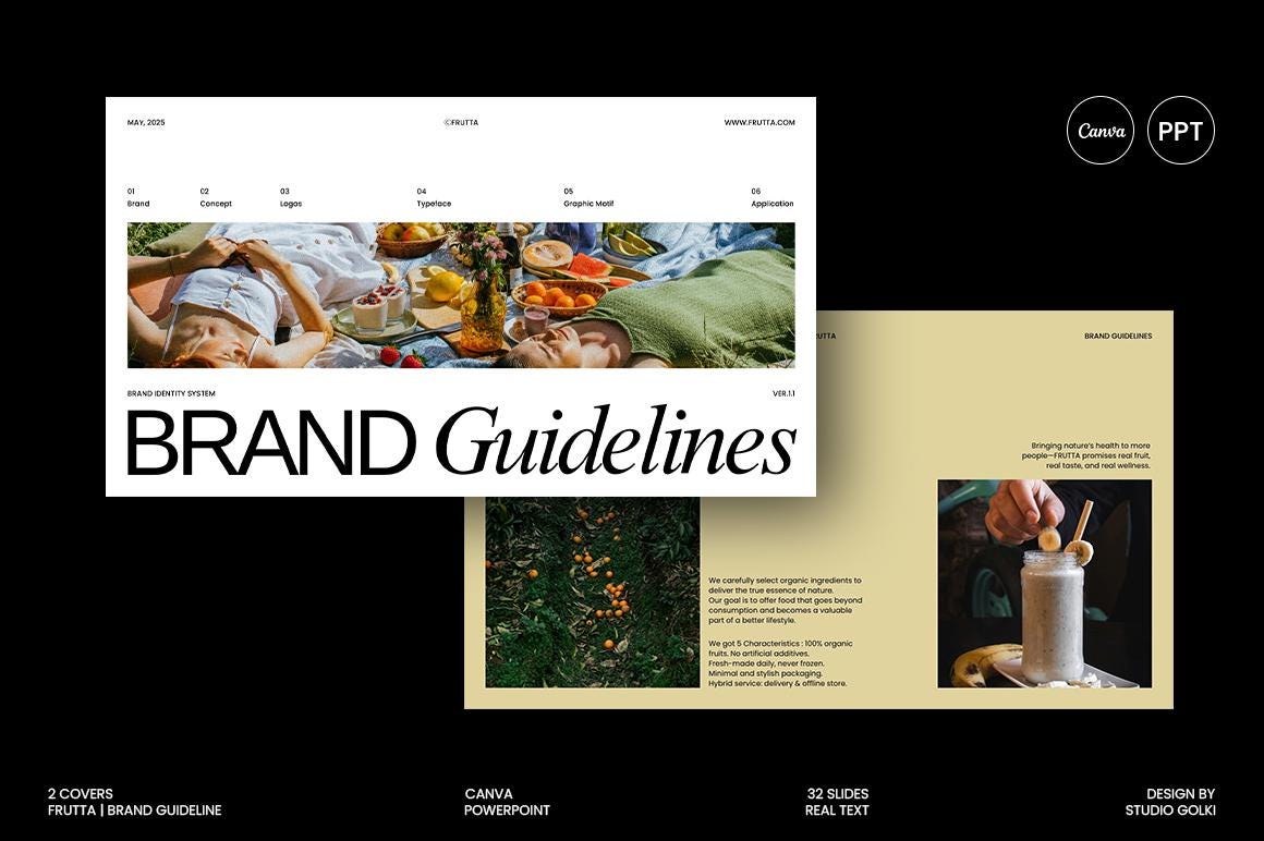 Wellness Brand Guidelines Template: Editable Canva Brand Style Guide - Etsy