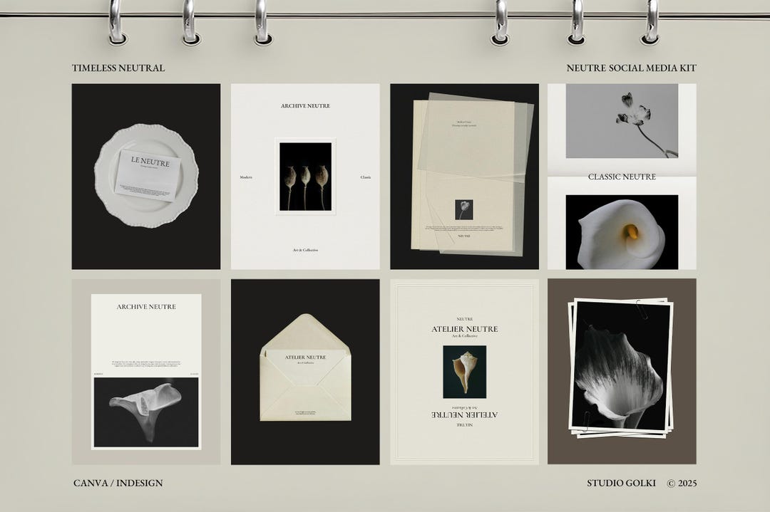 Quiet Luxury Social Media Kit: 20 Editable Elegant Instagram Templates ...