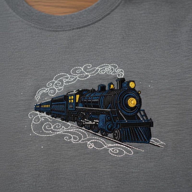 Train Sweater Embroidered - Etsy