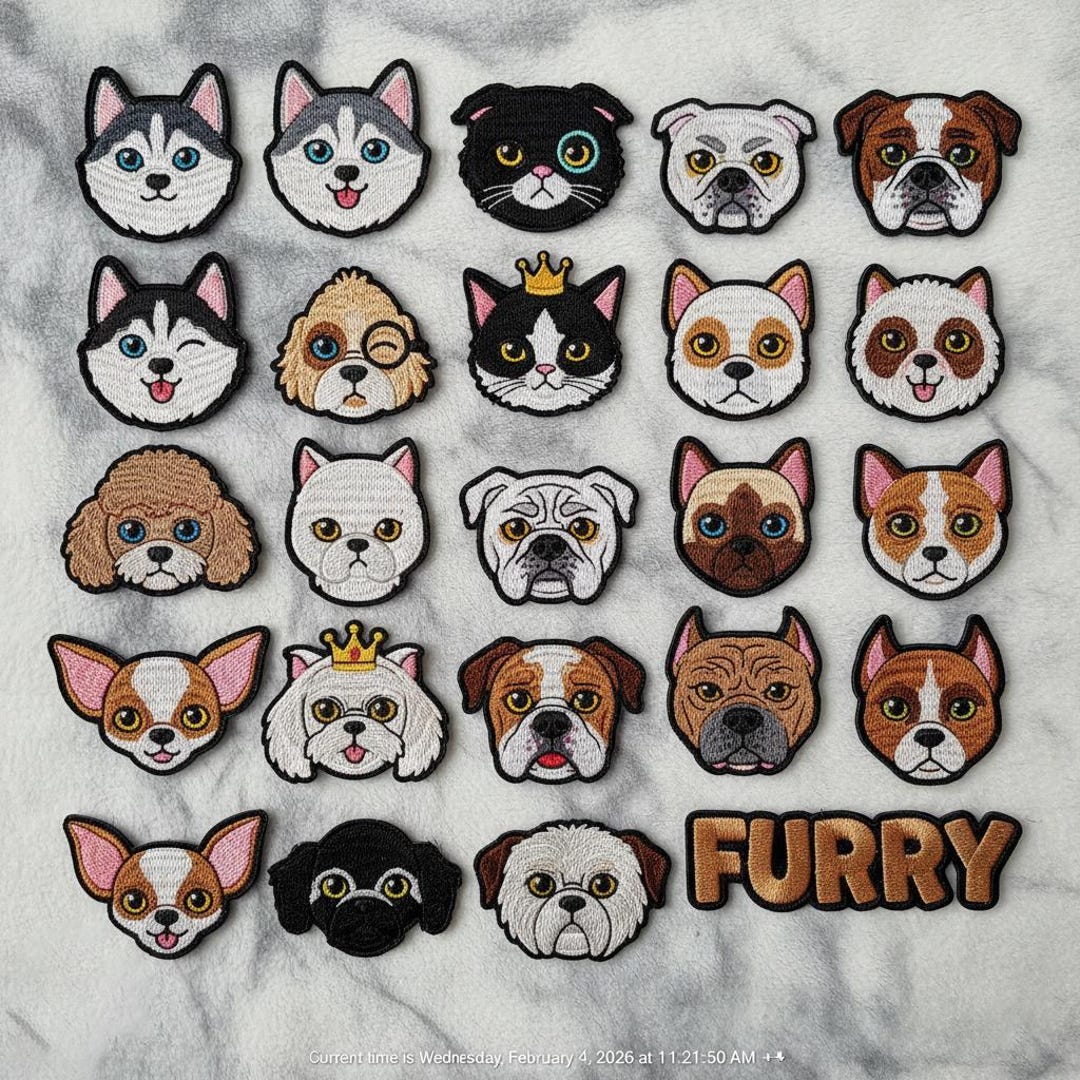 Custom Dog and Cat Embroidered Patches, Pet Iron on Patch for Jackets ...