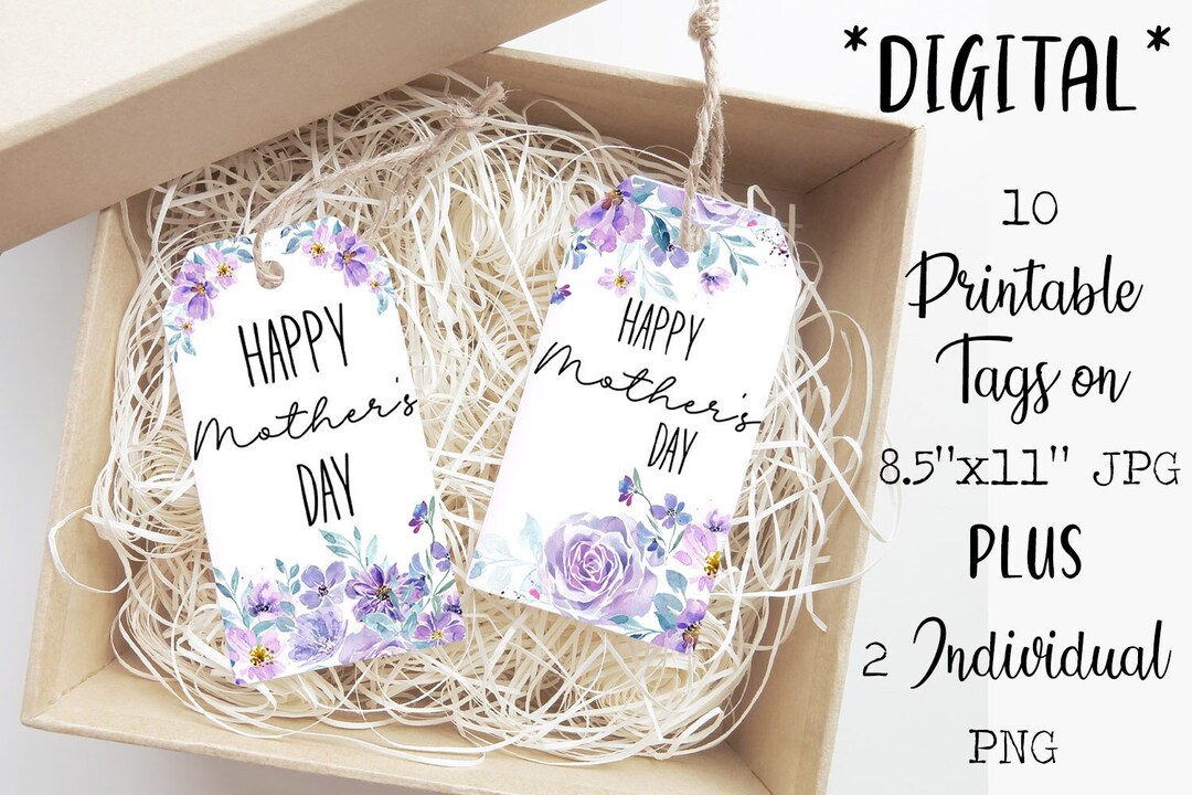 Mother's Day Mom Gift Tag Favor Png Print and Cut Sublimation Junk ...