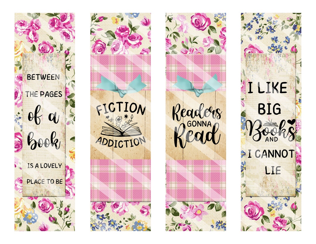Books Reading Printable Bookmarks 2x7.5 Instant Download Book - Etsy