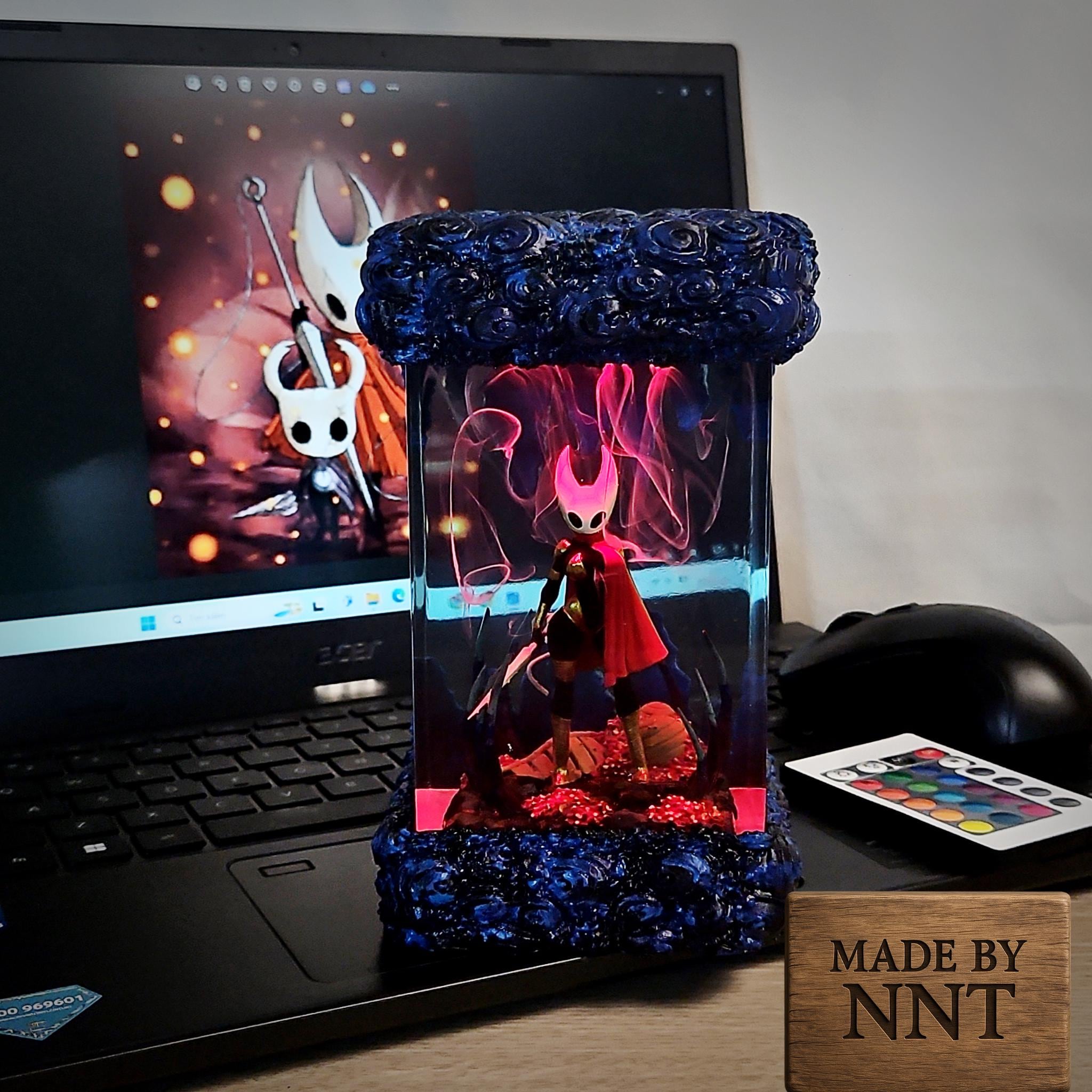 Handmade Hollow Knight Hornet Resin Lamp: LED Diorama Night Light - Etsy