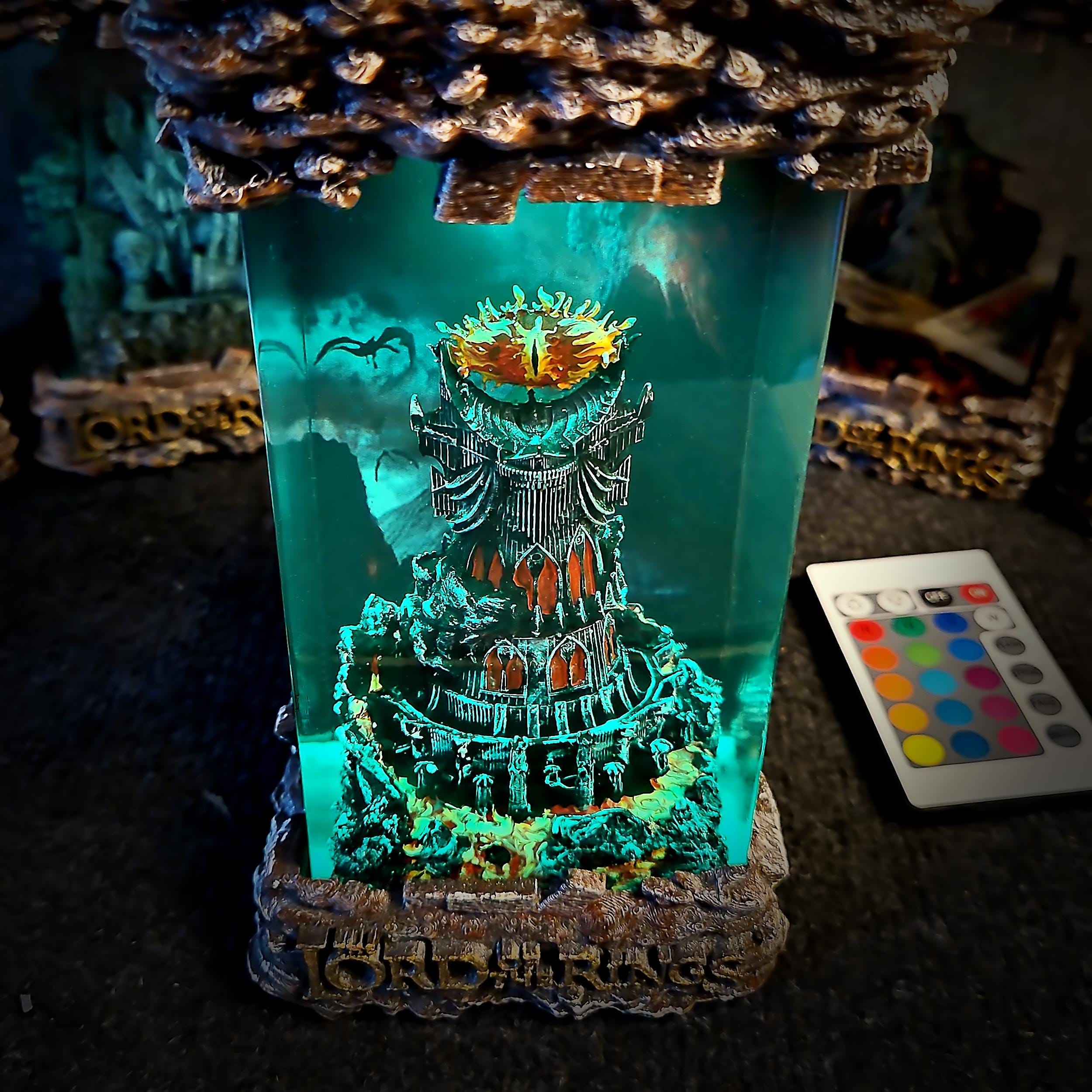 Barad-dûr Diorama Lamp: Lord of the Rings Resin LED Light - Etsy