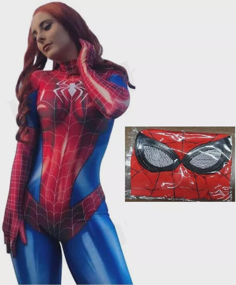 Spider-women Cosplay Costume Spiderman Bodysuit Tight Zentai Outfit ...