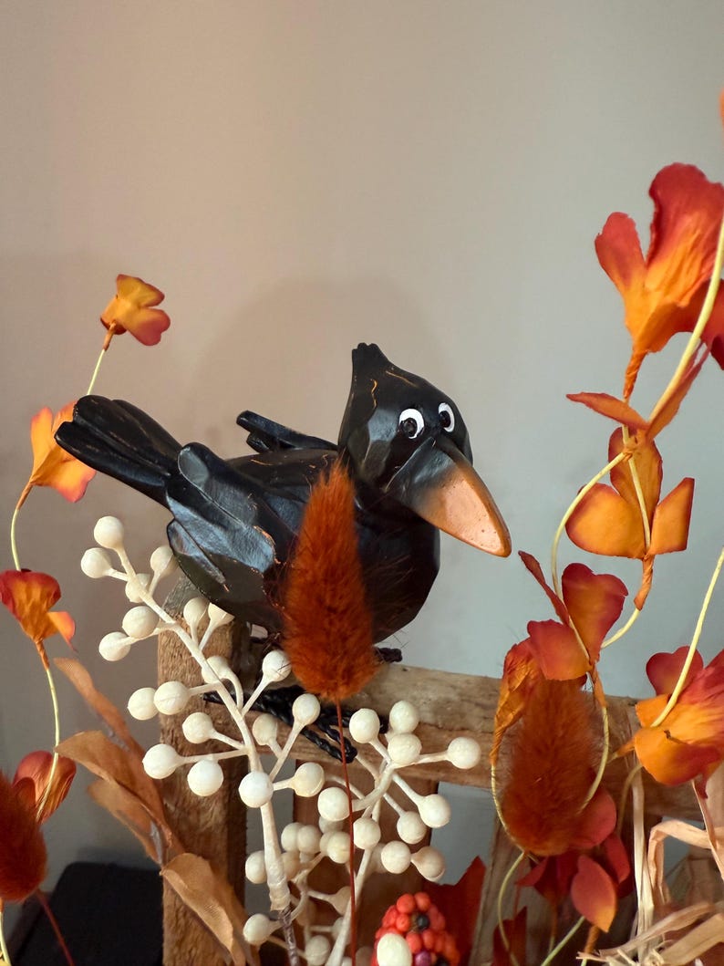 Happy Fall Scarecrow Centerpiece – Rustic Bench Display With Pumpkins ...