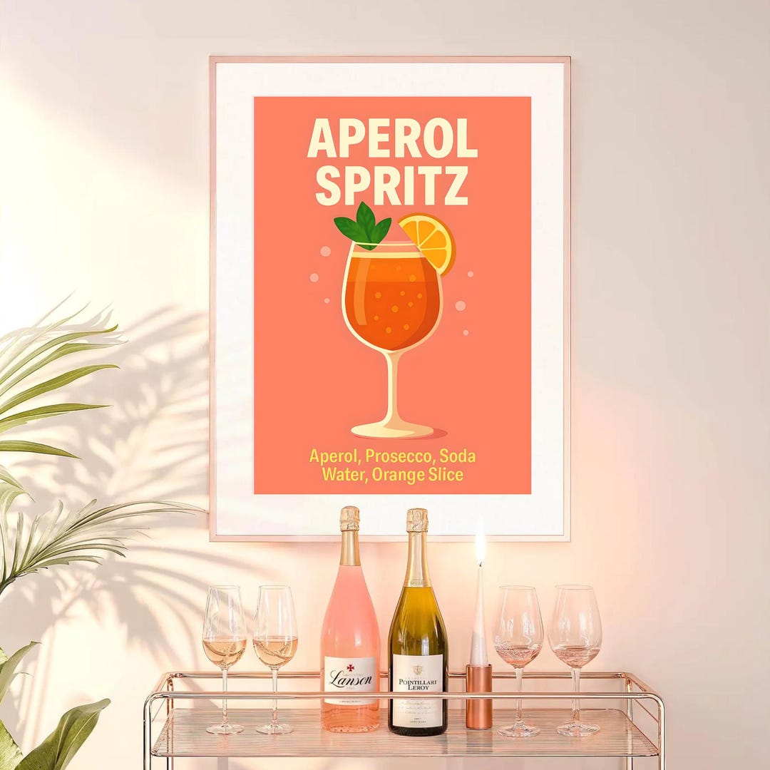APEROL SPRITZ, Bar Cart Sign, Drinking Wine Quote, Alcohol Drinks Party ...