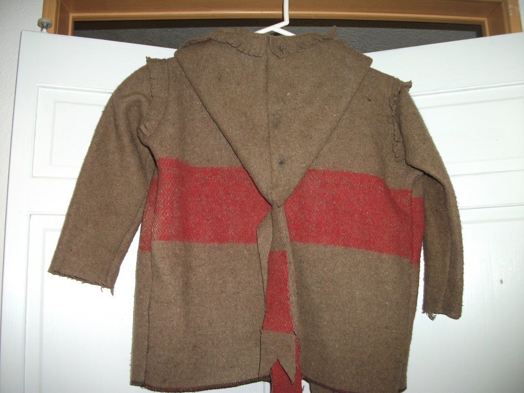 Capote Boys Wool Handsewn Hooded Fringed Mountain Man - Etsy