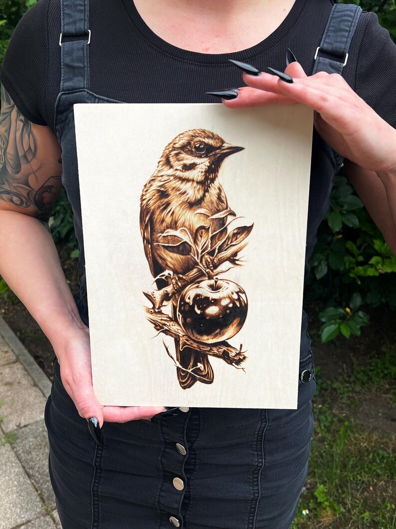 Wood Burning Pyrography Art Natural Pyrography Handmade Woodburning ...