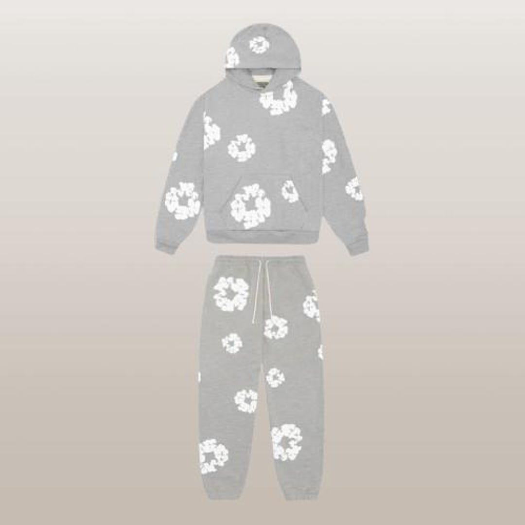 Denm Tears Cotton Wreath Tracksuit Black/grey - Etsy