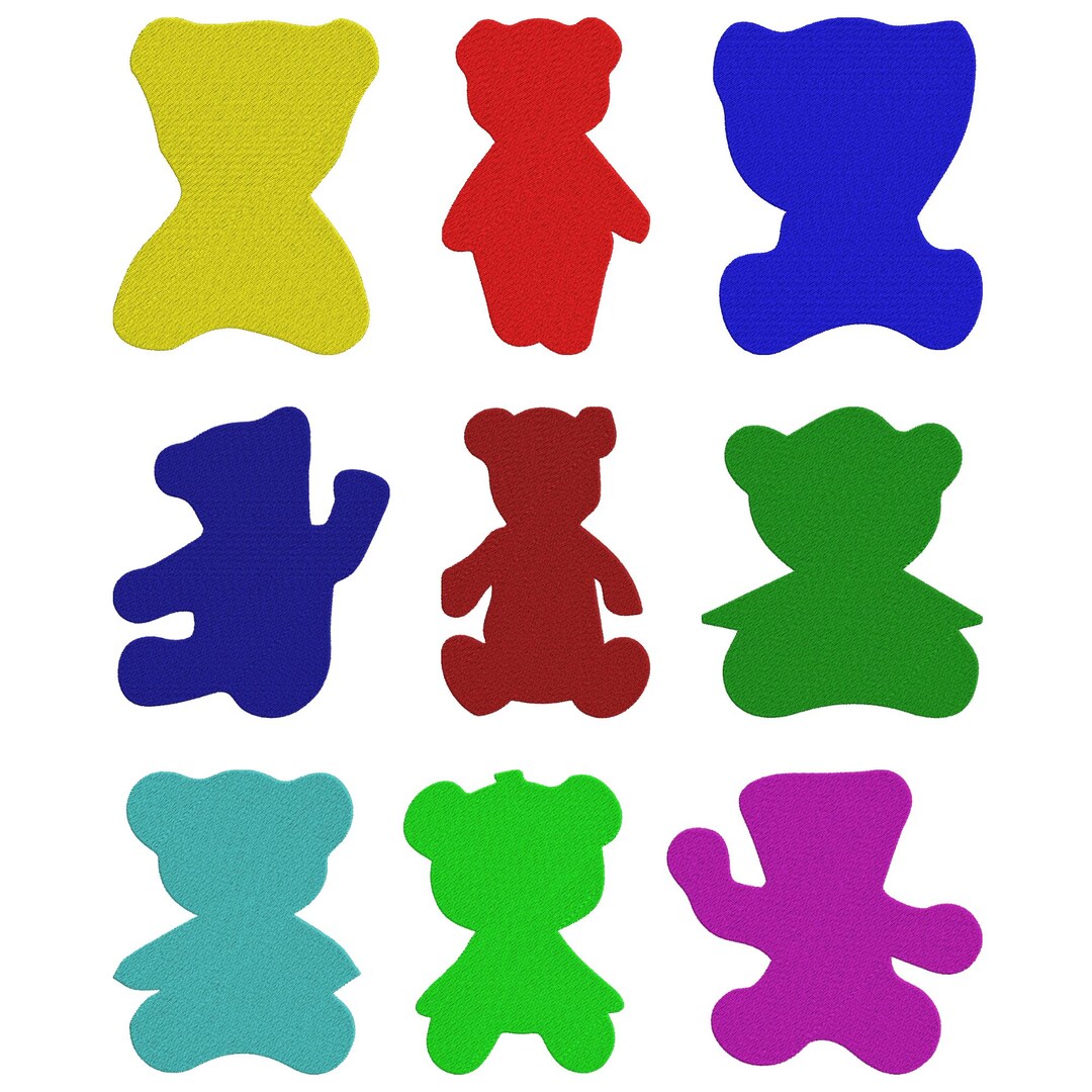 Teddy Bear Plush Embroidery Design, Bear Teddy Plush Silhouette Machine ...