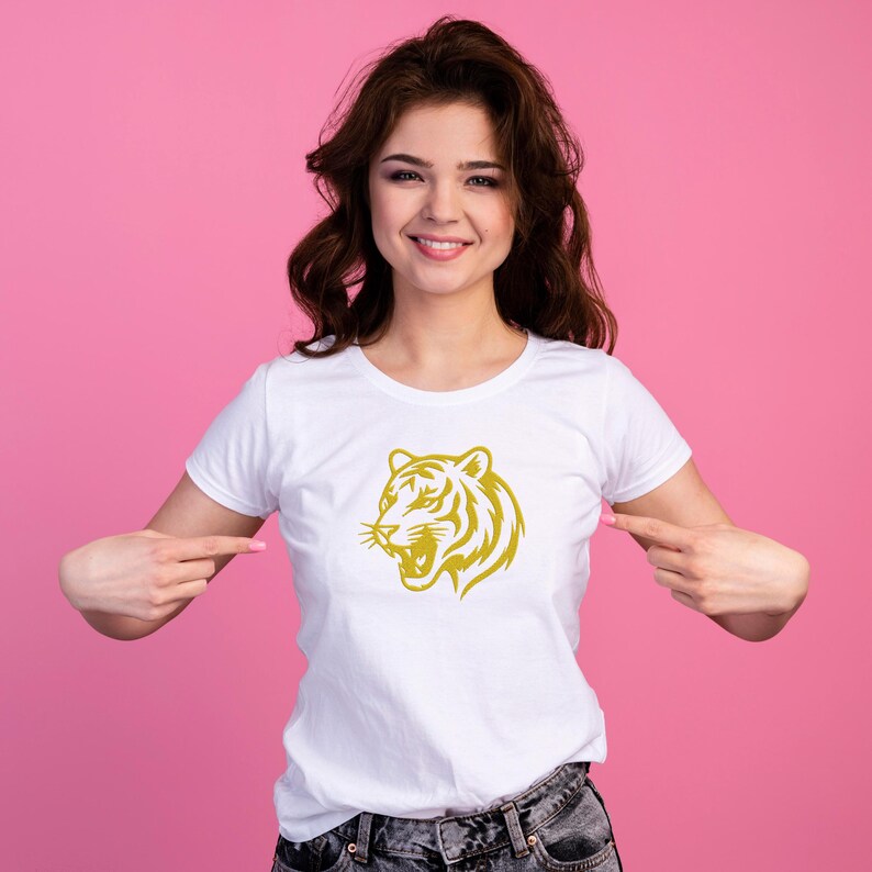 Tiger Face Machine Embroidery Bundle, Set of 9, Instant Download - Etsy