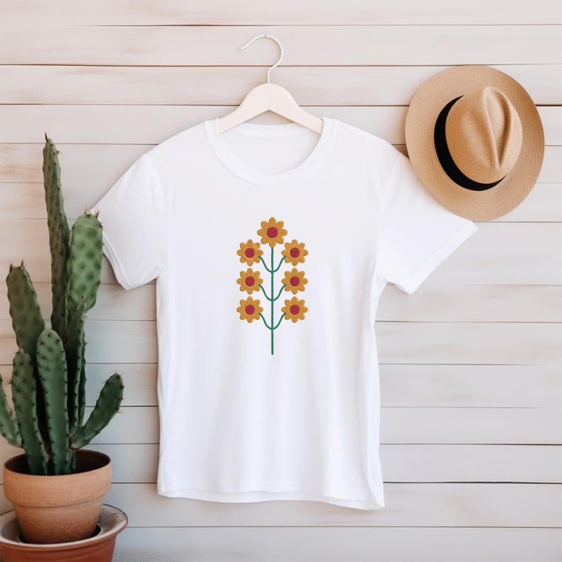 Scandinavian Floral Machine Embroidery Design, Set of 12, Instant ...