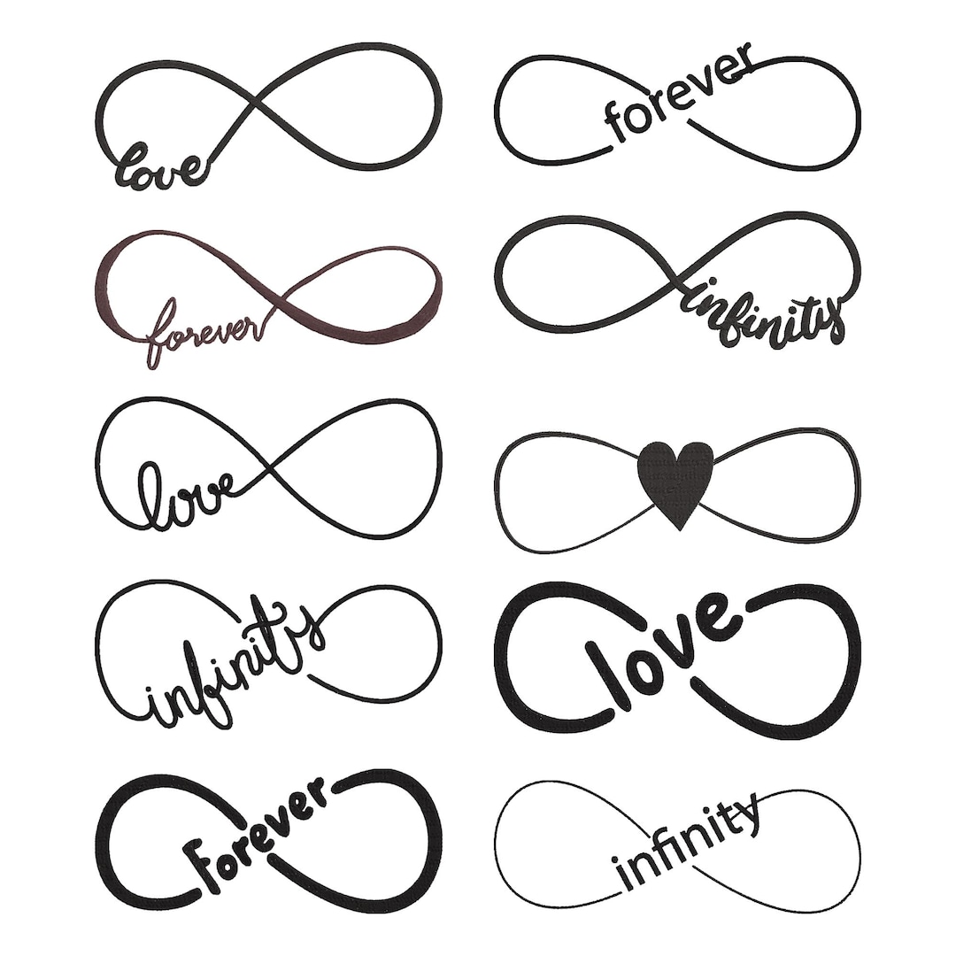 Infinity Love Symbol Embroidery Design, Forever Love Infinity Symbol ...