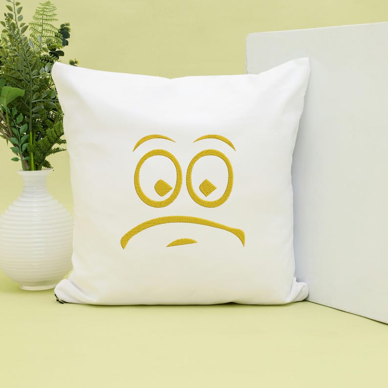 Expression Funny Face Machine Embroidery Design, Set of 9, Instant ...