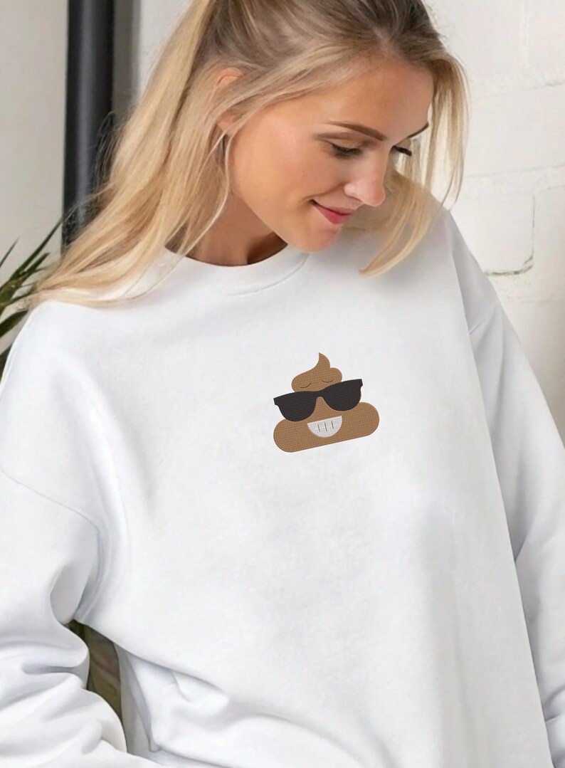 Funny Poop Emoji Embroidery Design Set – 16 Hilarious Machine ...
