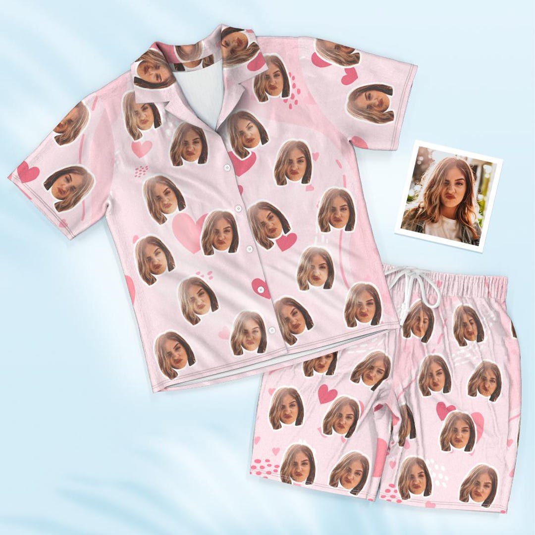 Custom Face Hawaiian Shirt, Personalized Girlfriend Photo Button up ...