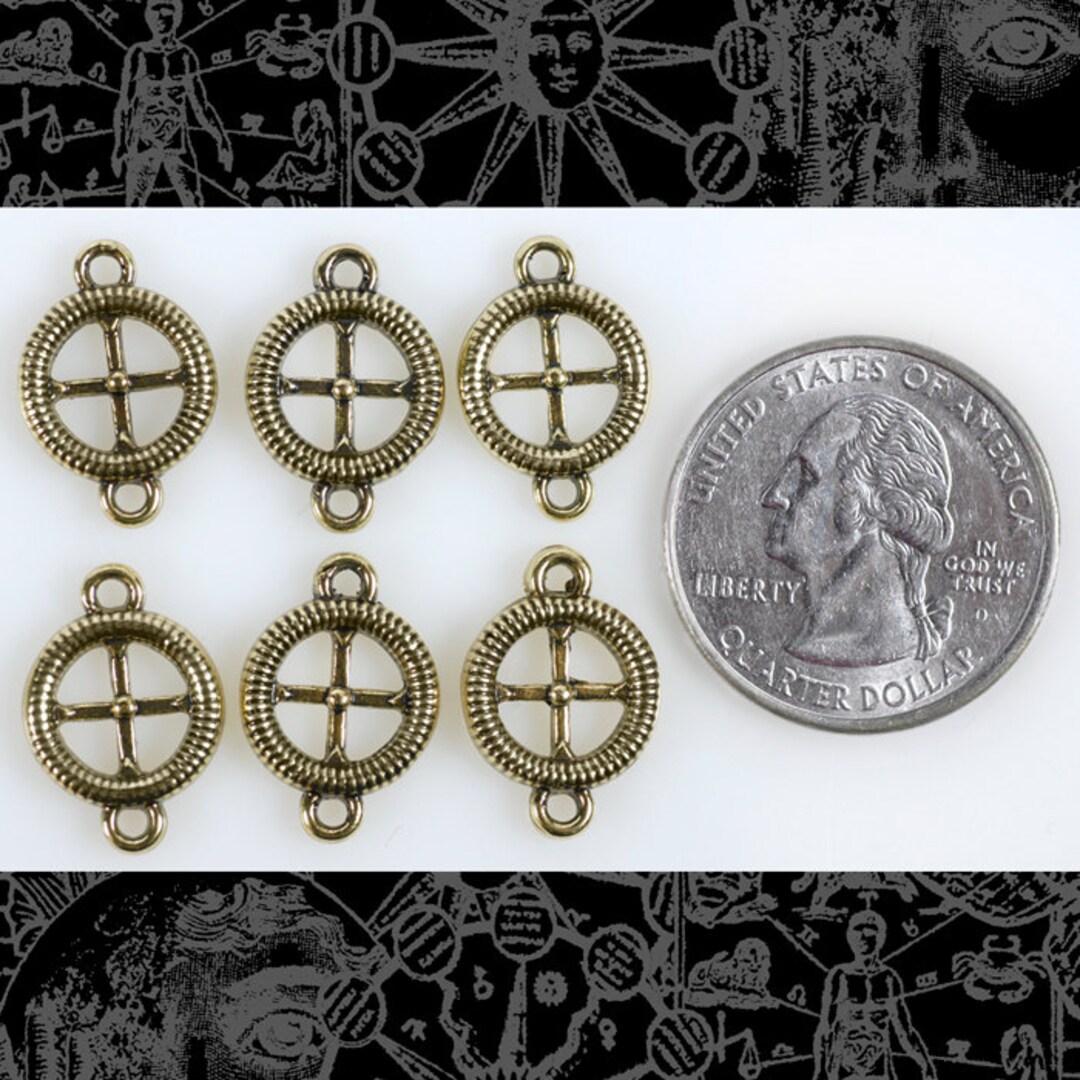 Bronze Finish Spoke Cross Wheel Connectors - Set of Six - ZB-2C05 - Etsy