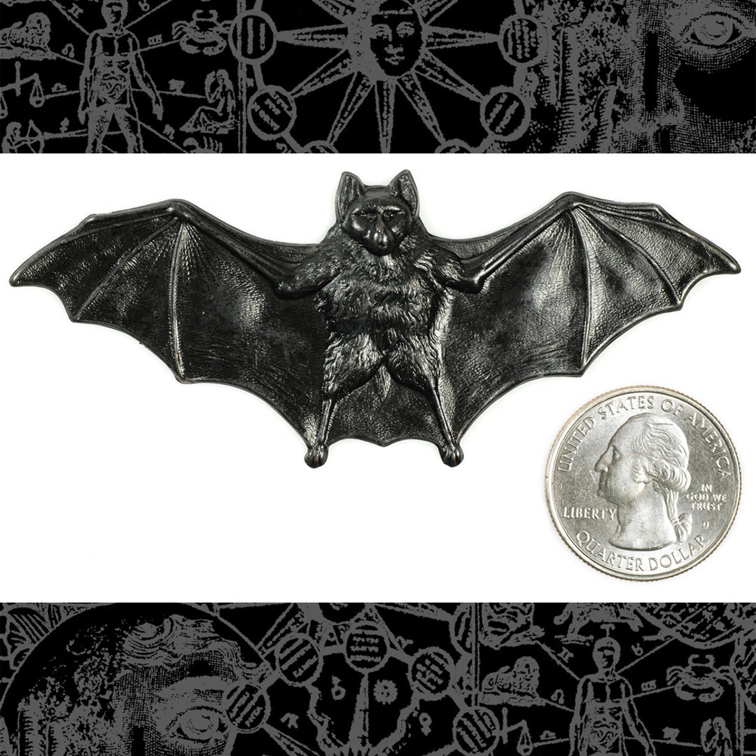 Gigantic Blackened Brass Bat Pendant *BB-P08 - Etsy
