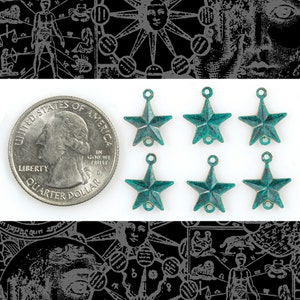 Verdigris Finish Star Connectors - Set of Six *V-2C66 - Etsy