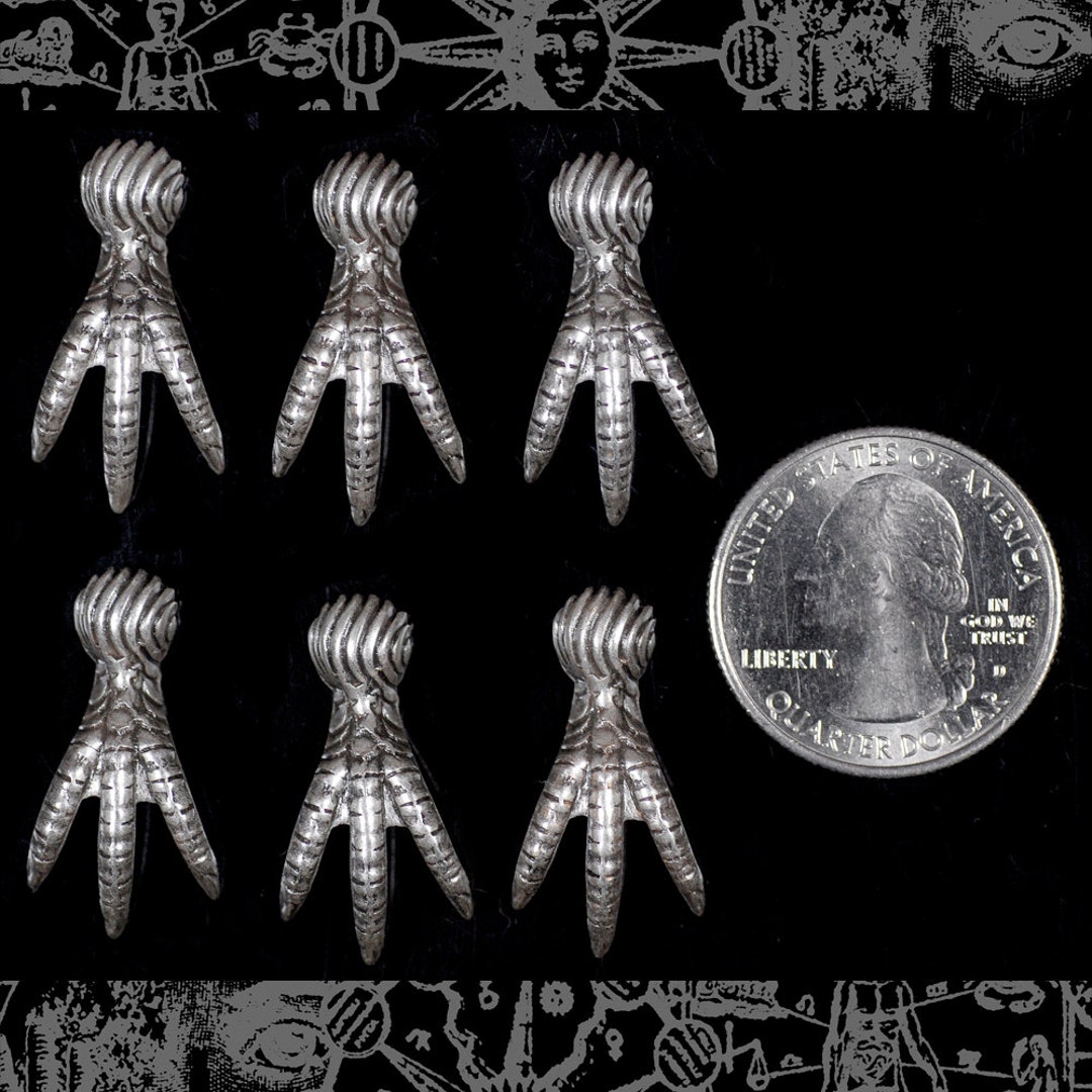 Six Silver Plated Brass Raven Claw Wraps * S-W29 - Etsy