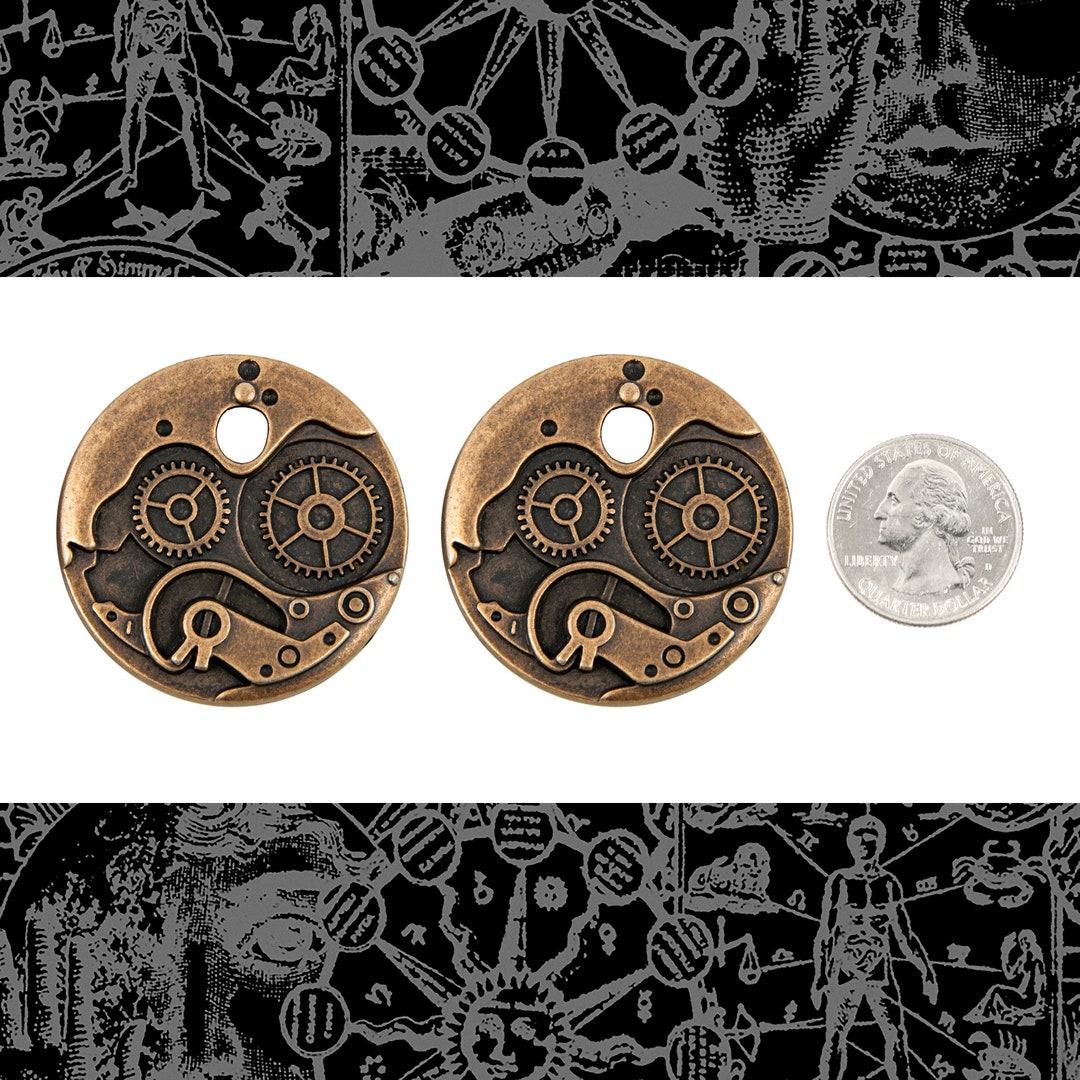 Two Extra Large Faux Copper Pocket Watch Zinc Oxide Steampunk Pocket ...