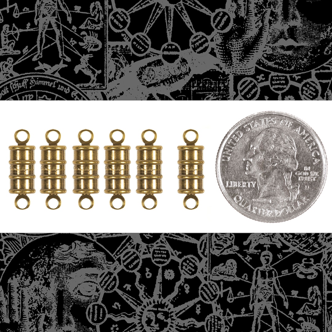 Antique Brass-plated Magnetic Barrel Clasps CL9-AB - Etsy