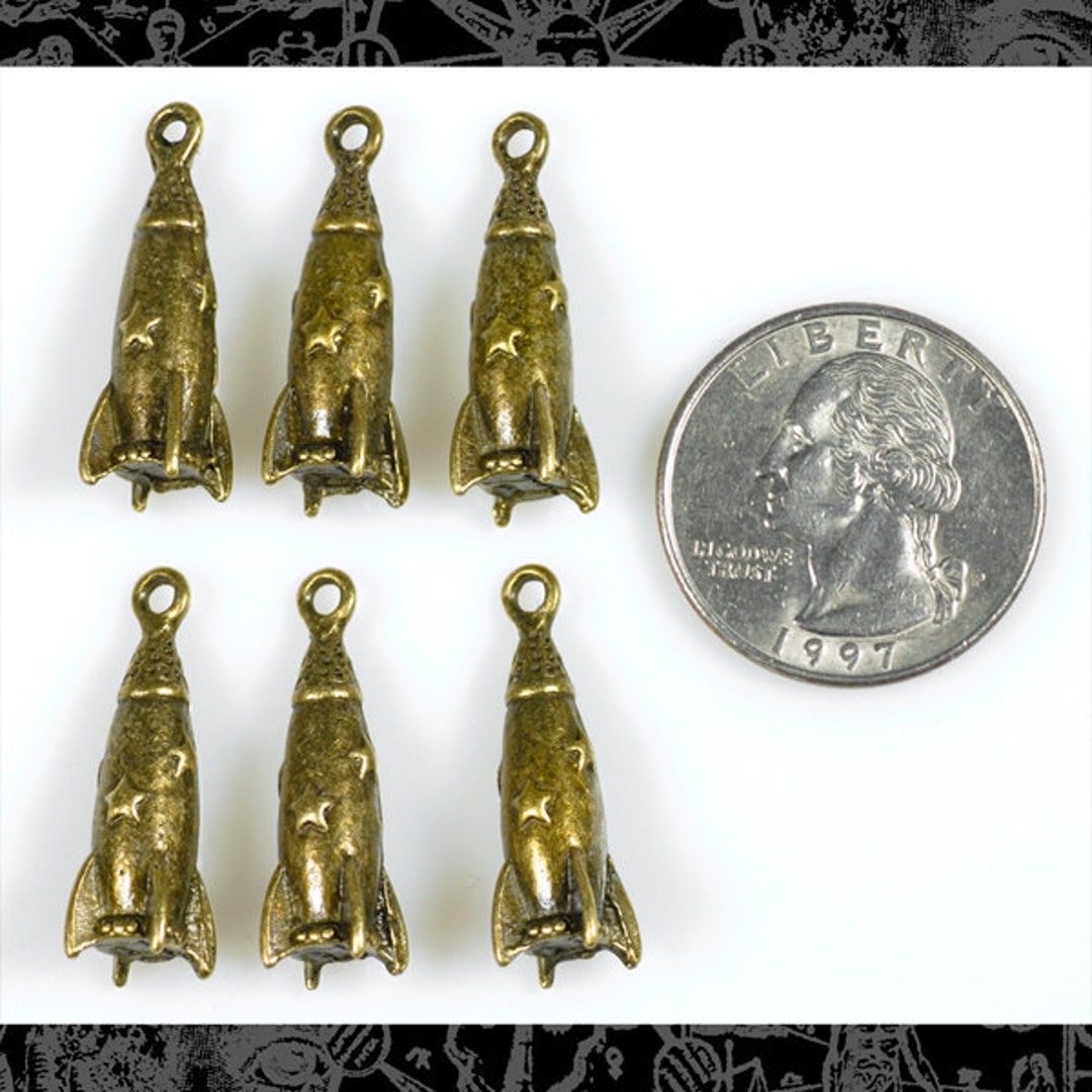Bronze Rocket Charms, Set of 6 *ZB-C06 - Etsy