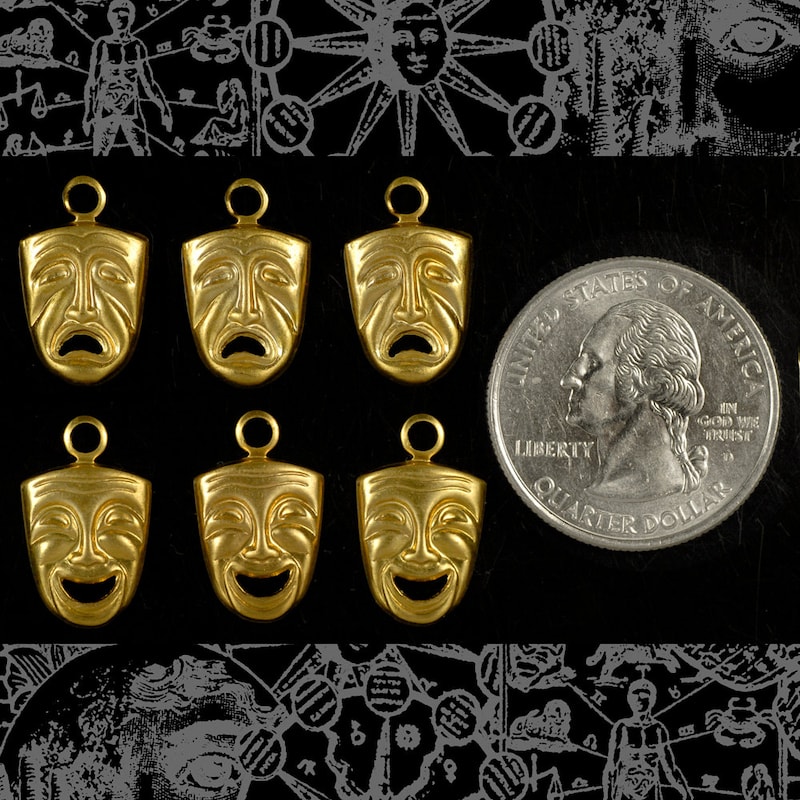 Drama Masks Charm - Etsy