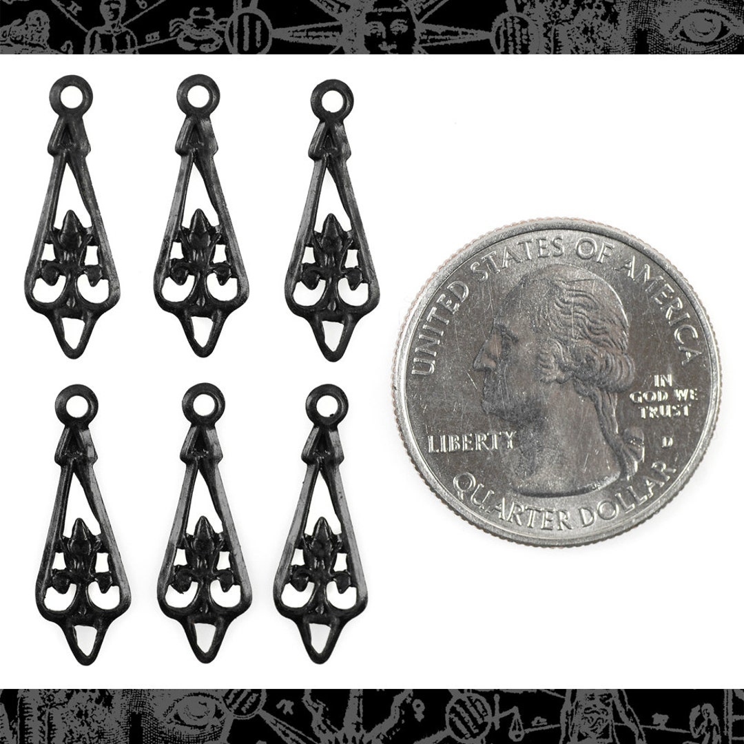 Blackened Brass Pointed V Shaped Floral Connectors Set of Six - Etsy