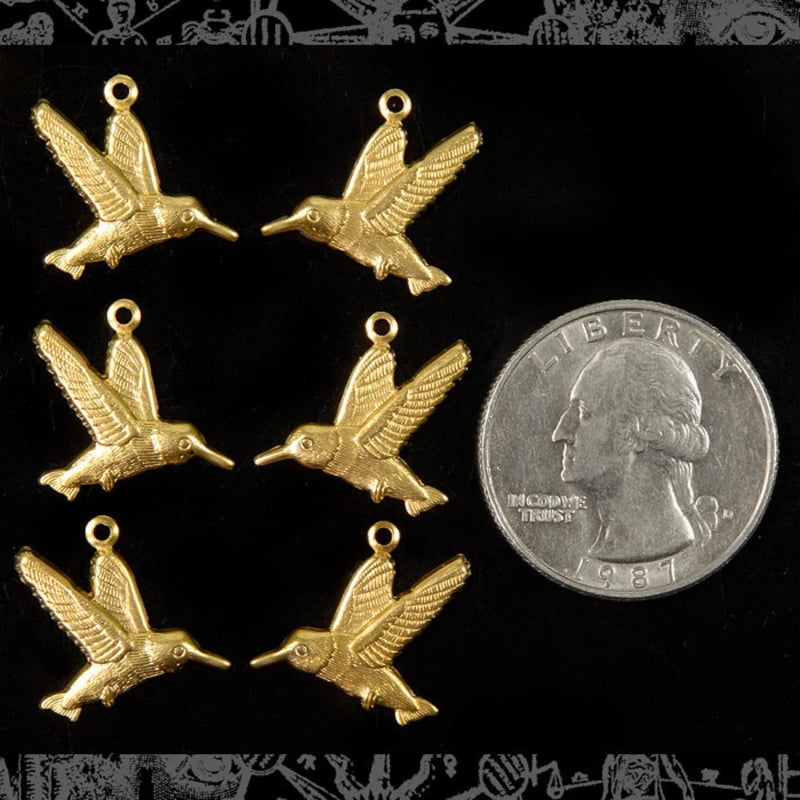 Hummingbird Charms - Etsy