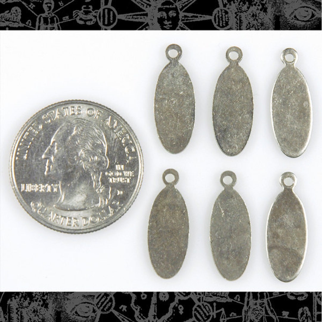 Antiqued Silver Plated Brass Tab Connectors - Set of Six - S-1C01 - Etsy
