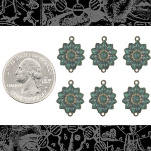 Verdigris Sunflower Two Way Connectors - Set of Six *V-2C99 - Etsy
