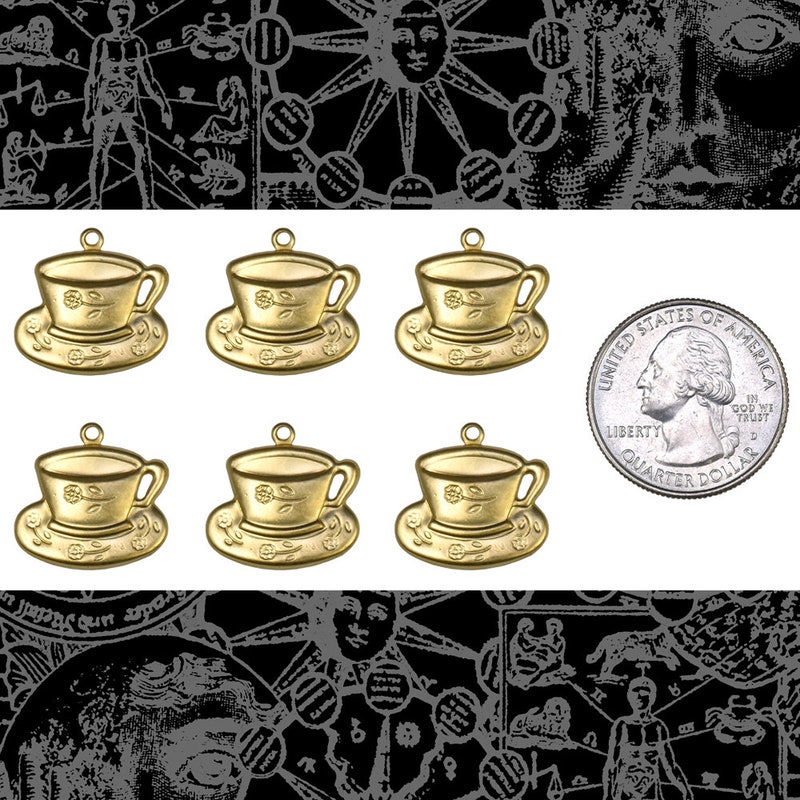 Brass Teacup and Set - Etsy