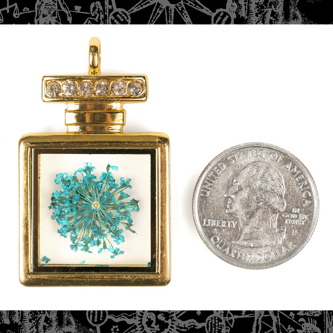 Gold Finish Display Pendant Floating Pendant Locket With Window - One ...