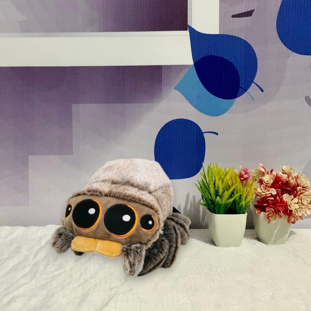 Set of 2 Cute Plush Jumping Spider Toys – Lucas and Buzz Inspired Soft ...