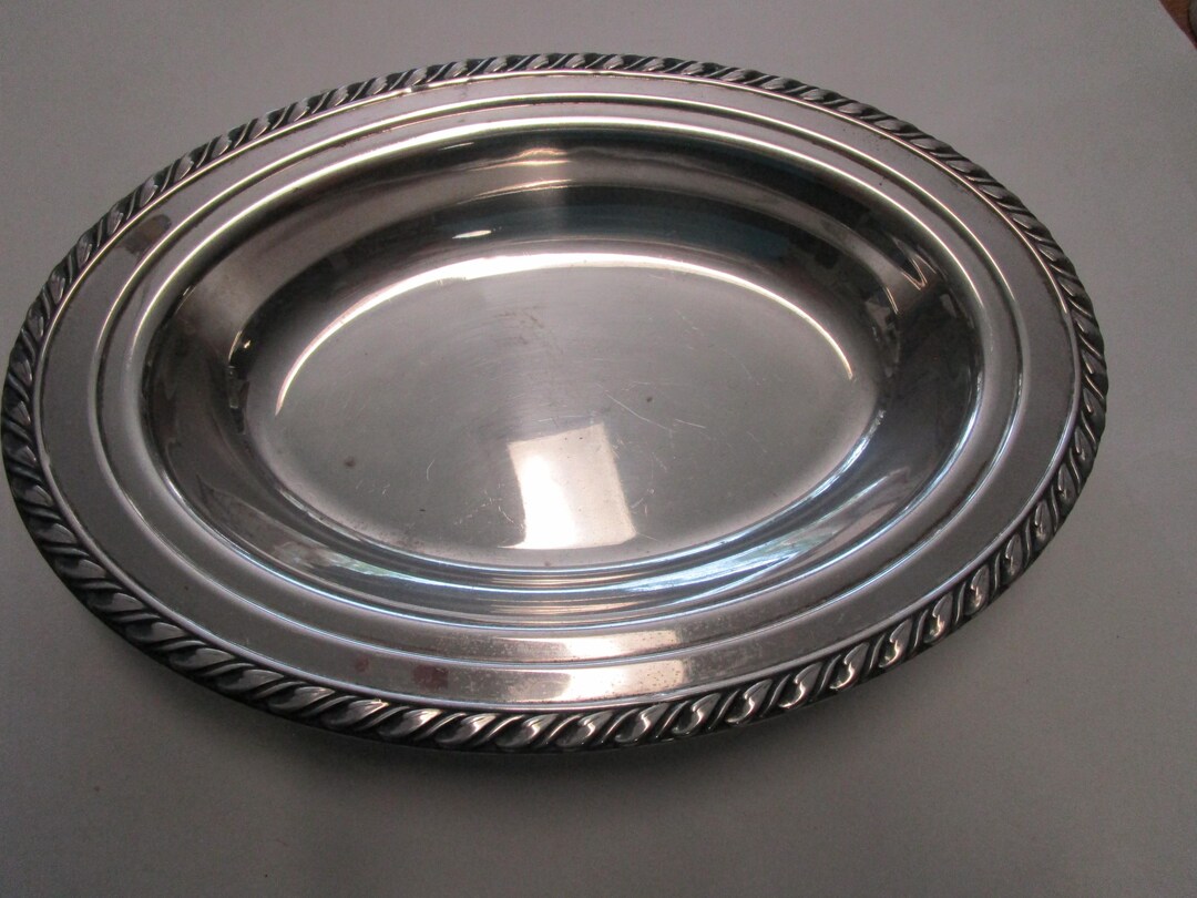 Vintage WMA Rogers Silver Plate Serving Dish 12” Oval - Etsy