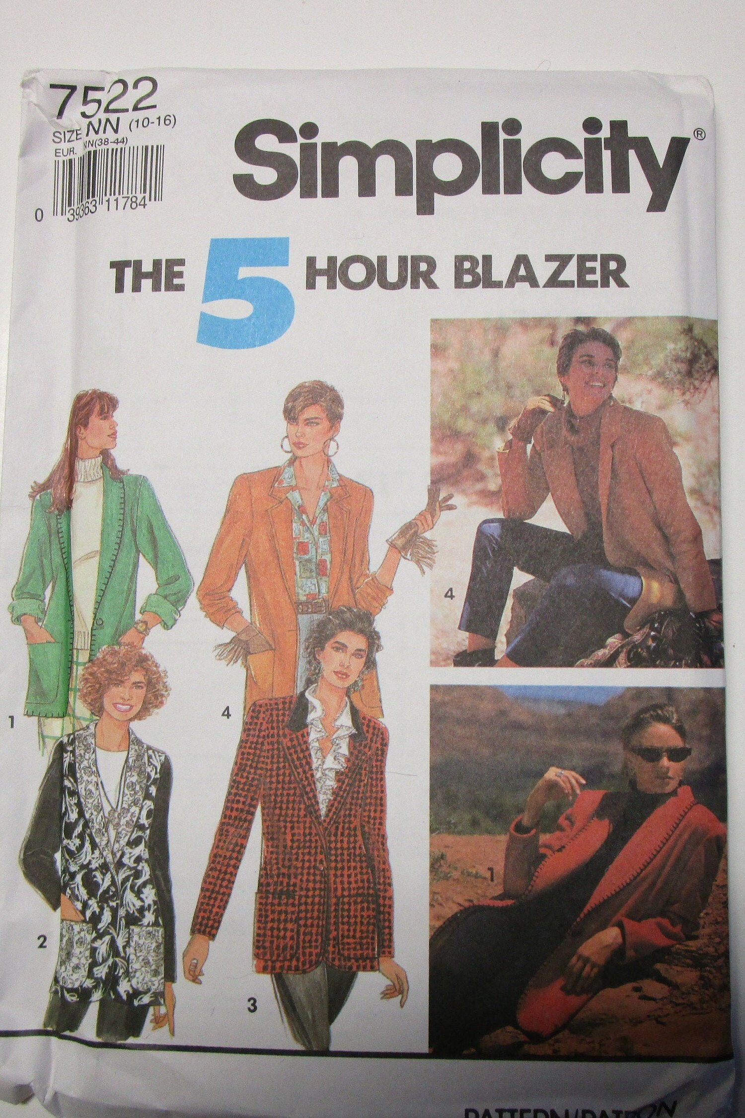 Simplicity 7522 5 Hour Blazer Pattern Size 10-16, UNCUT - Etsy