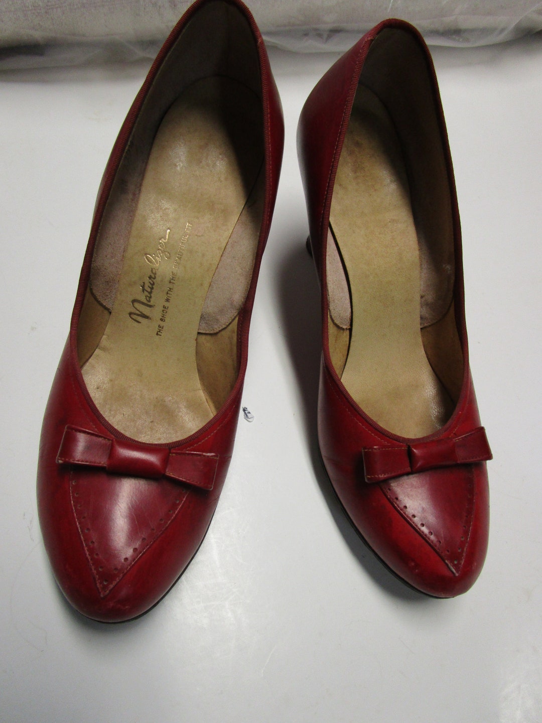 Vintage Red Naturalizer Pump Shoes, Size 6.5M - Etsy