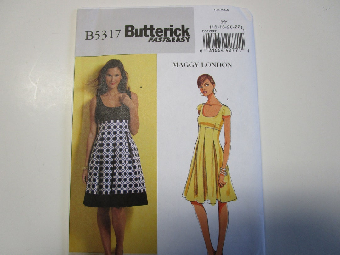 Butterick B5317 Dress Pattern Maggy London, Size 16-22, UNCUT - Etsy