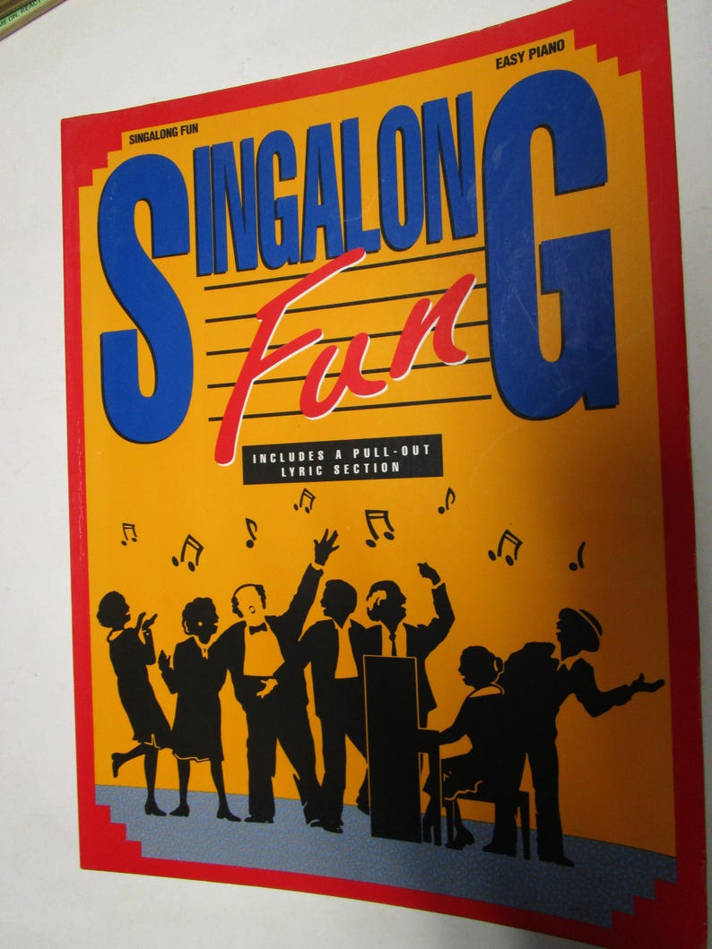 Sing Along Singalong Fun Easy Piano Songbook 1993 Hal Leonard - Etsy